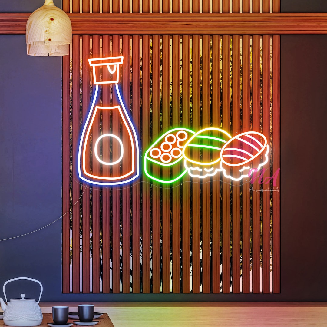 Sushi Neon Sign: Japanese Restaurant Wall Decor - Etsy