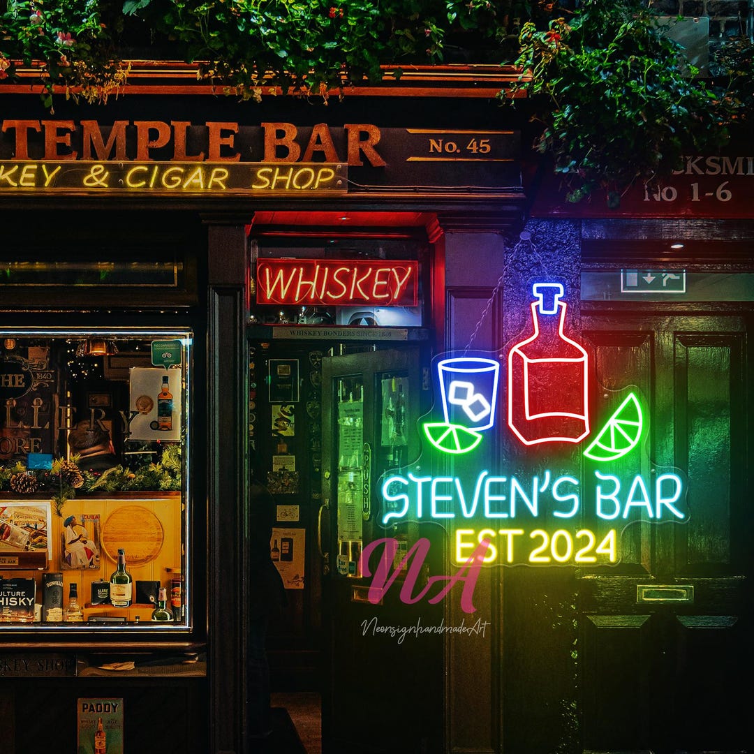 Custom Name Welcome to Bar Neon Sign, Bar Neon Sign, Party Led Sign ...