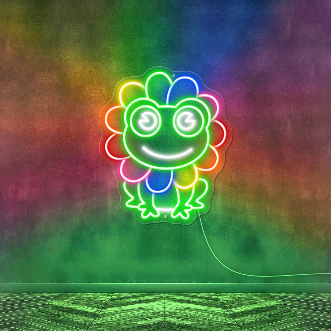Rainbow Frog Neon Sign, Frog LED Light, Rainbow Neon Wall Sign, LGBT ...