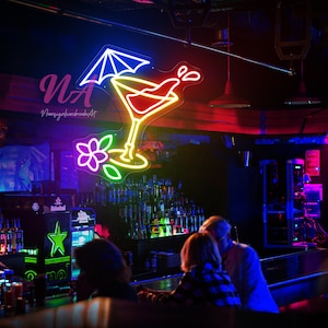 Summer Cocktail Neon Sign, Bar Neon Sign, Party Led Sign, Cocktail ...