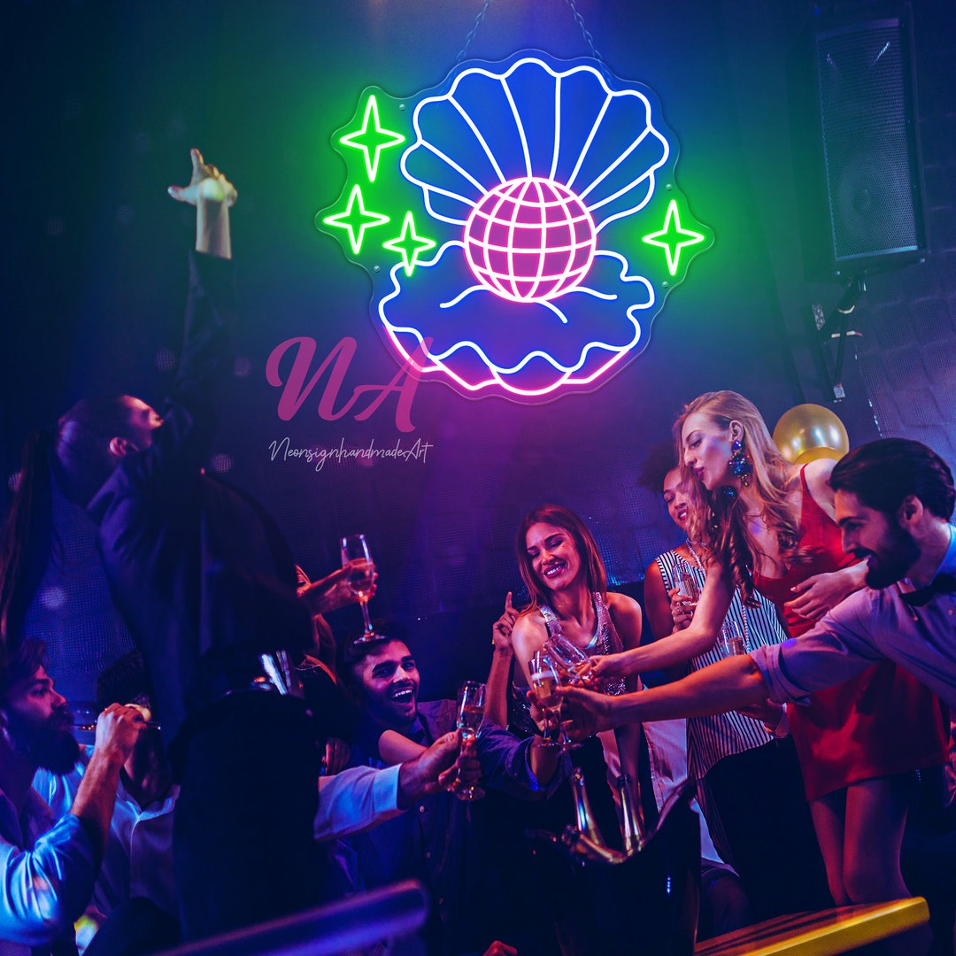 Shell Disco Neon Sign, Disco Ball LED Sign, Shell Neon Sign, Custom ...