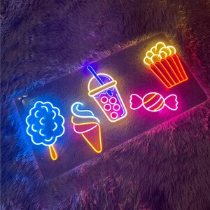 Candy Shop Neon Sign Sweet Lollipop Candy Neon Light Custom Business ...