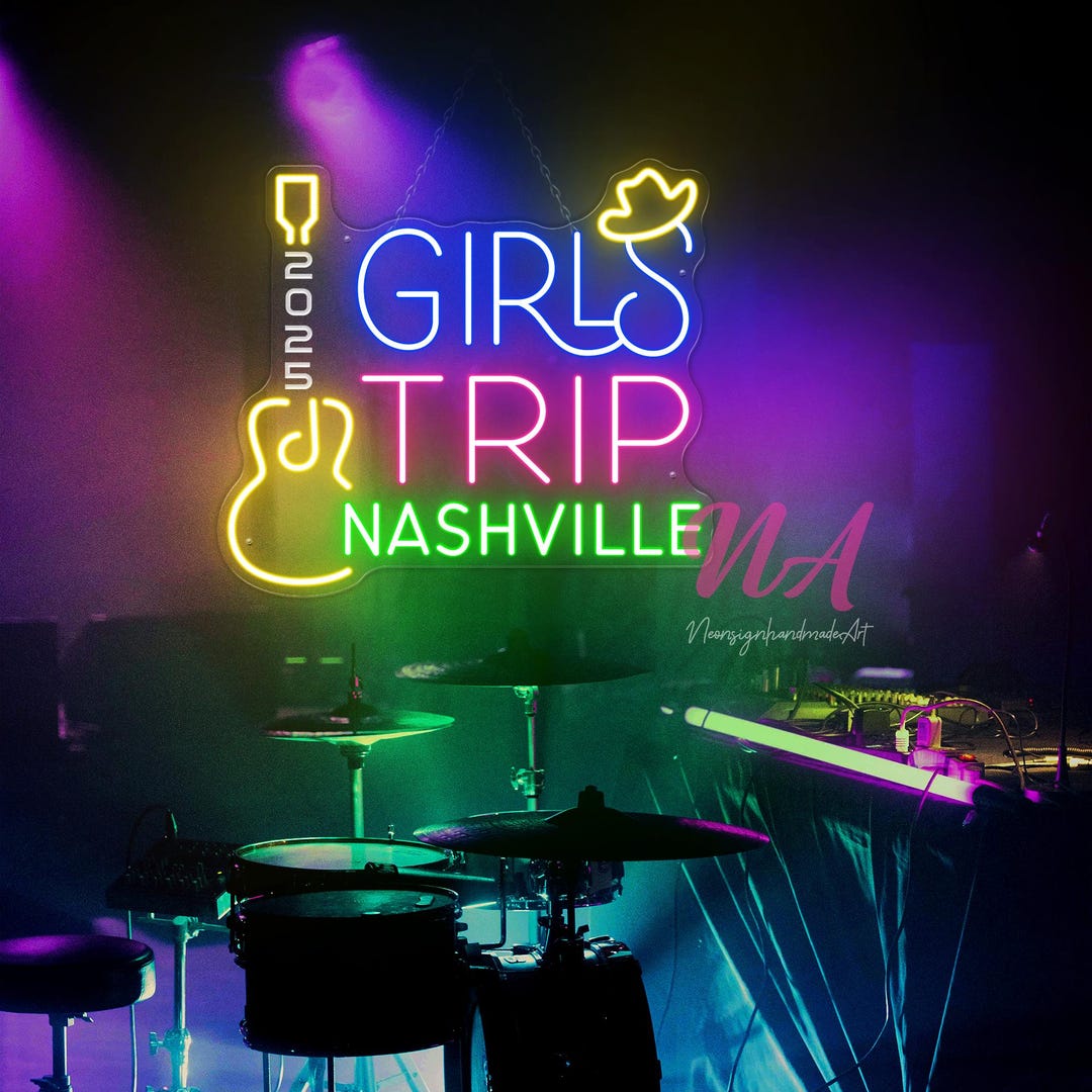 Girls Trip Nashville Neon Sign: Cowgirl Party Decor - Etsy