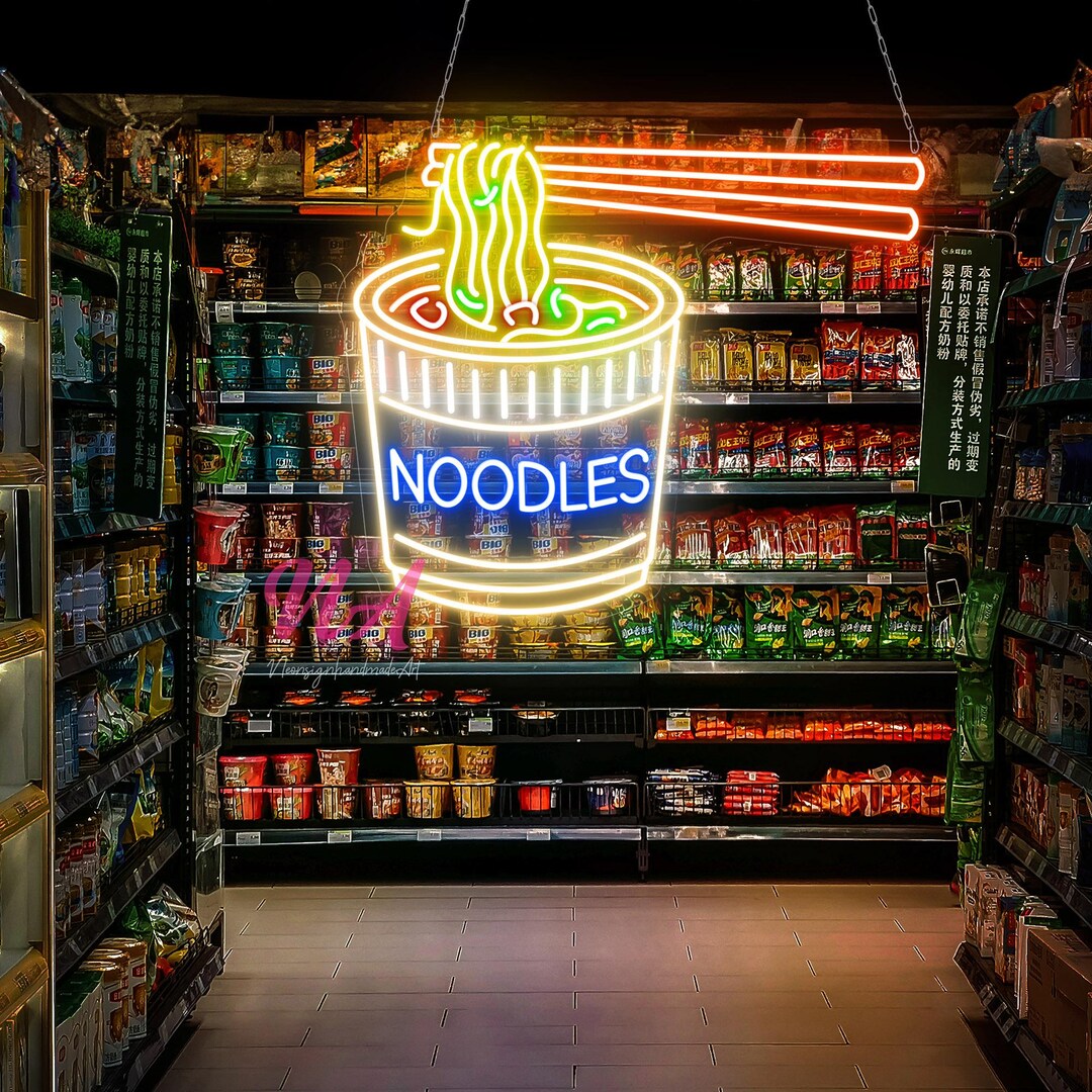 Instant Noodle Neon Sign, Noodle Neon Sign, Noodle Led Neon Sign ...