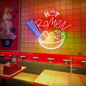 Hot Ramen Neon Sign: Japanese Restaurant Decor - Etsy