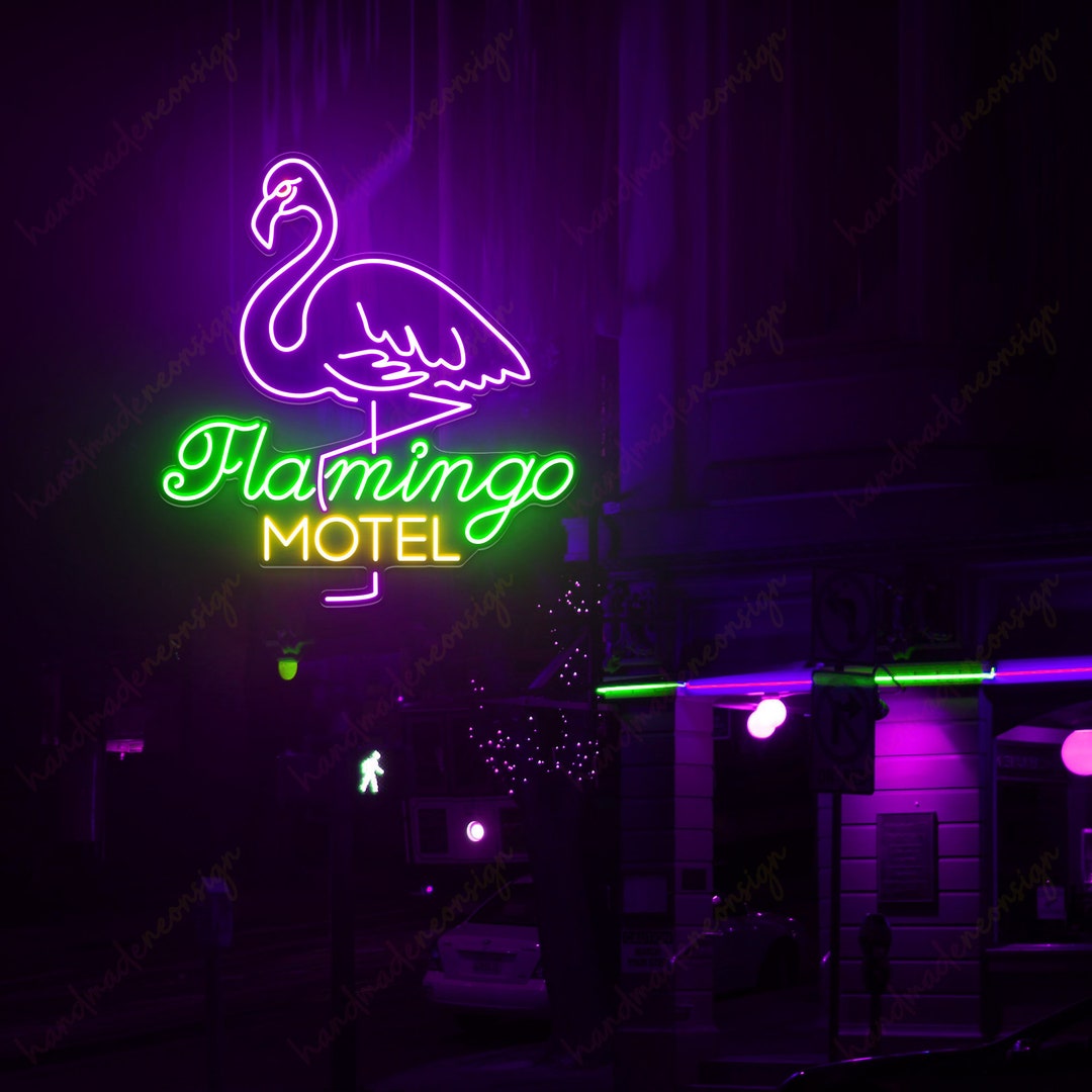 Waterproof Neon Sign, Flamingo Motel Sign, Flamingo Neon Sign, Flamingo ...