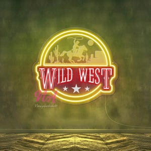 Wild West Cowboy LED Neon Sign: Personalized Western Decor - Etsy