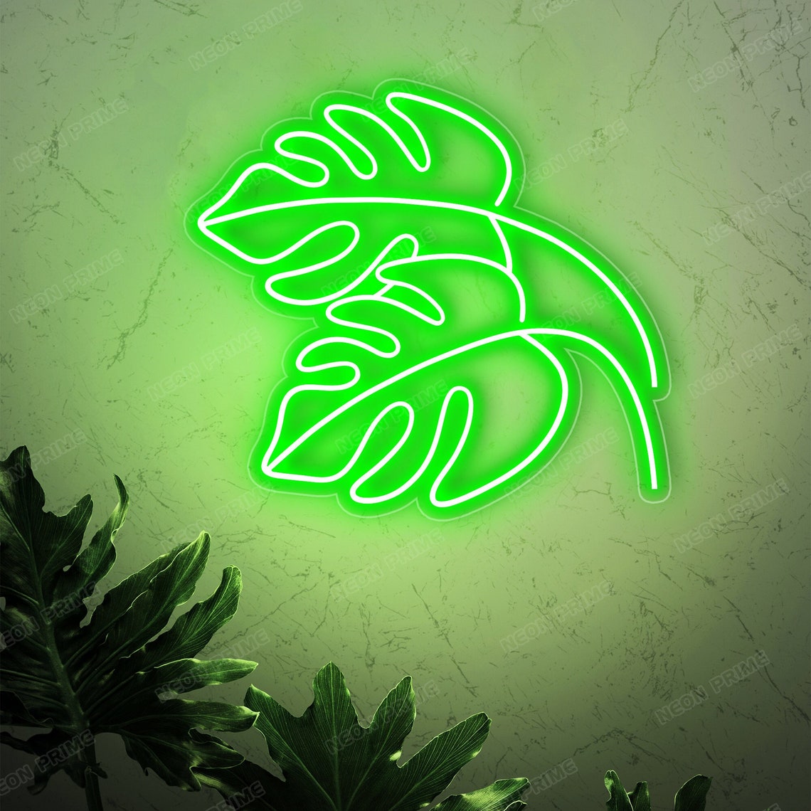 Monstera Leaf LED Neon Sign Green Leaf Neon Sign Plant Neon - Etsy