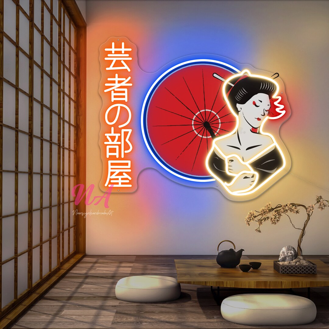 Geisha Room LED Neon Sign: Japanese Culture Decor - Etsy