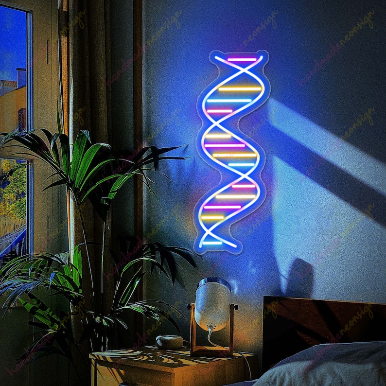 Custom DNA Double Helix Neon Sign: Biology Science Art LED Light - Etsy