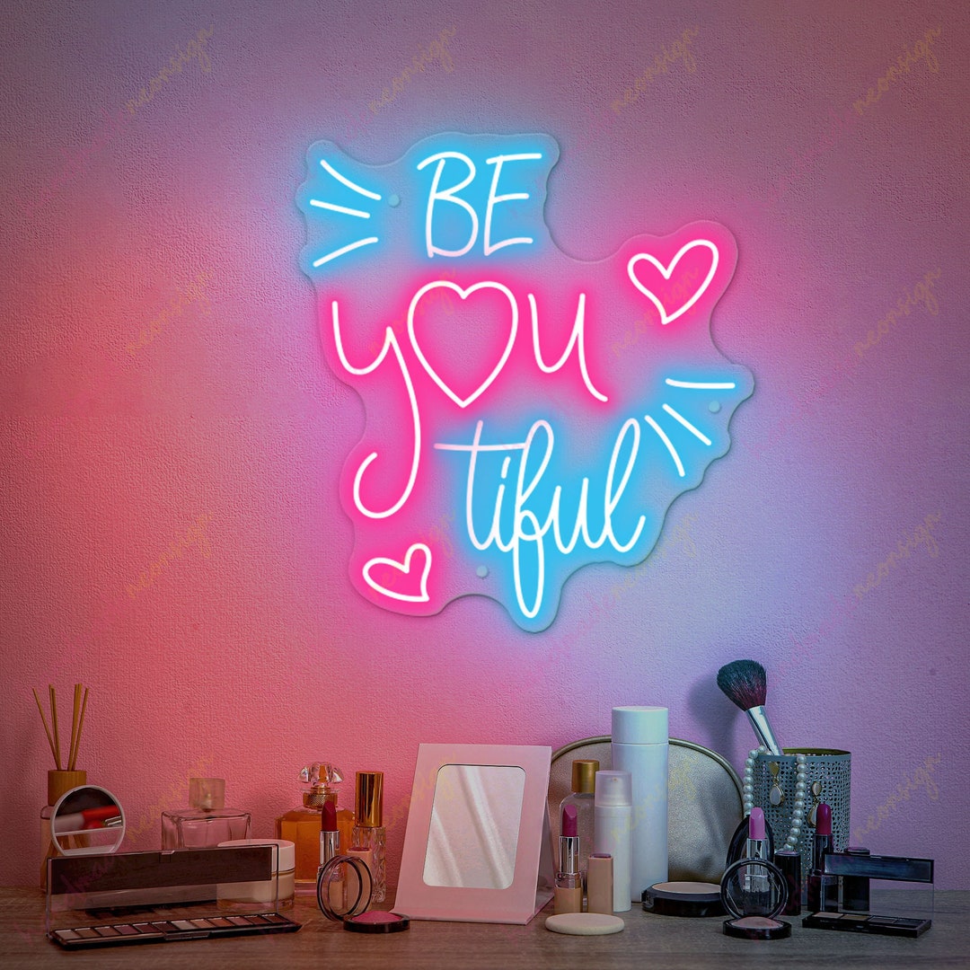 Be You Tiful Neon Sign: Custom Beauty Salon Decor - Etsy