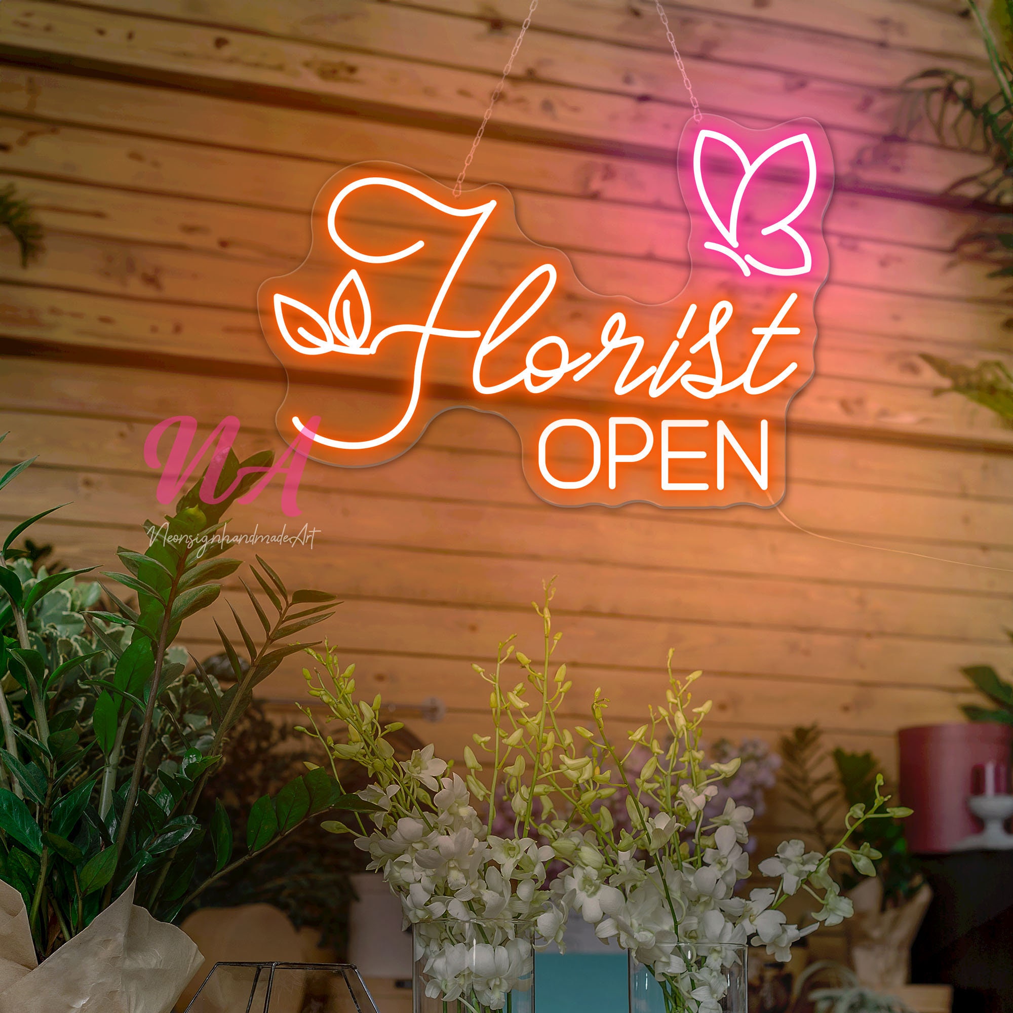Florist Open LED Neon Sign: Custom Flower Shop Decor - Etsy