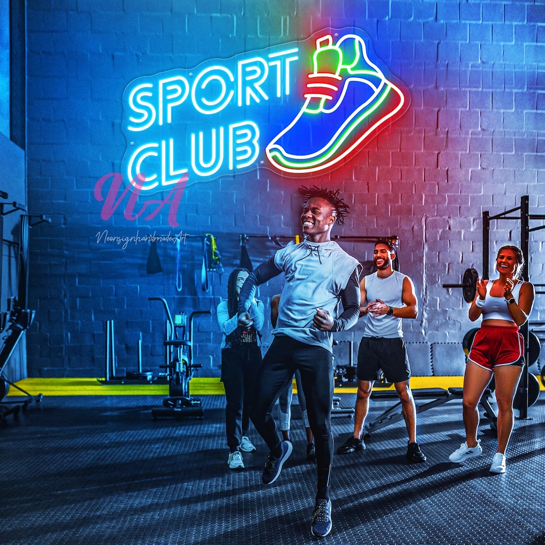 Sport Club Neon Sign, Running LED Neon Sign, Marathon Decor Wall ...