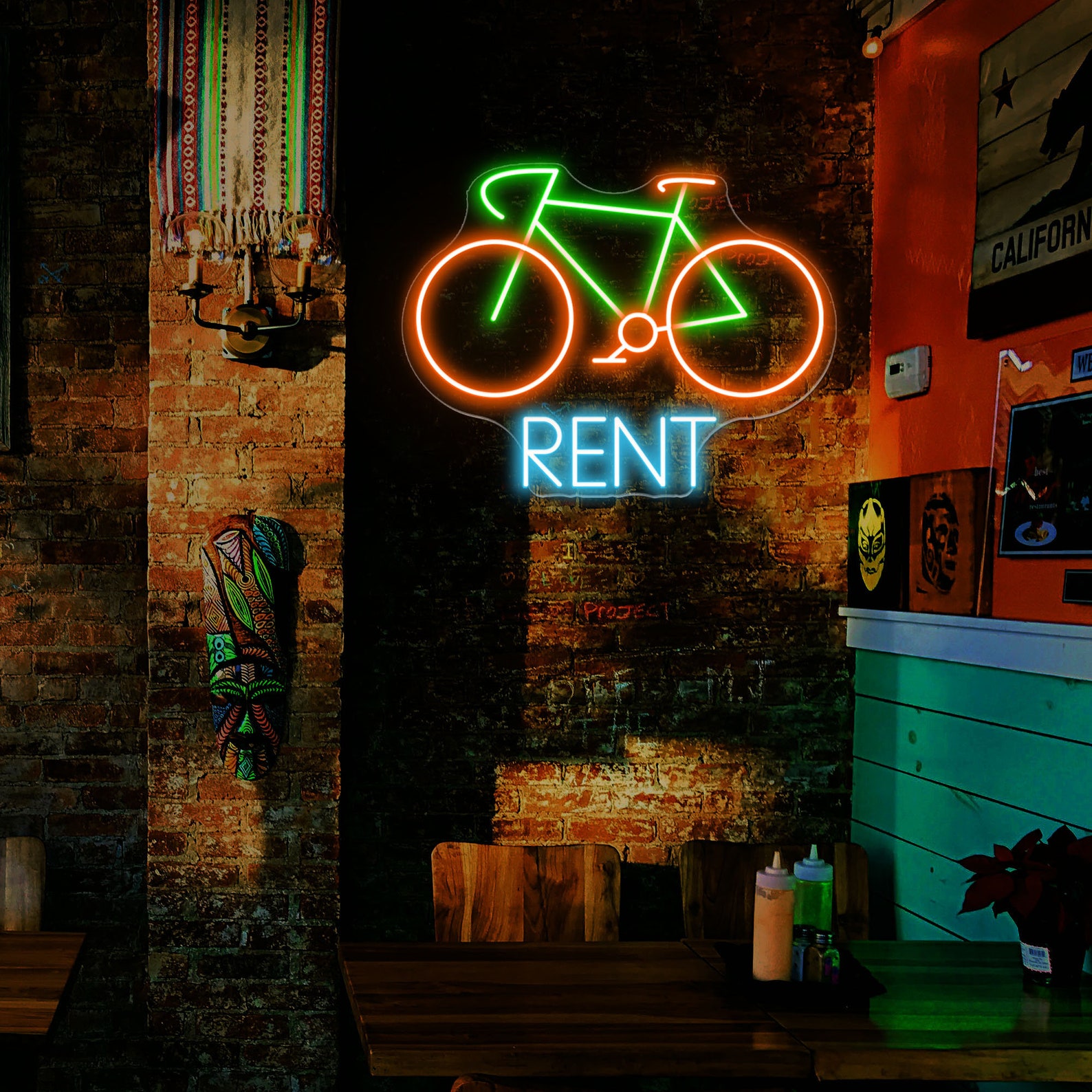 Custom Bike Sign Bicycle LED Neon Sign Bicycle Wall Decor - Etsy