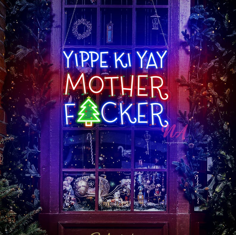 Yippee Ki-yay LED Neon Sign, Funny Christmas Home Decor - Etsy