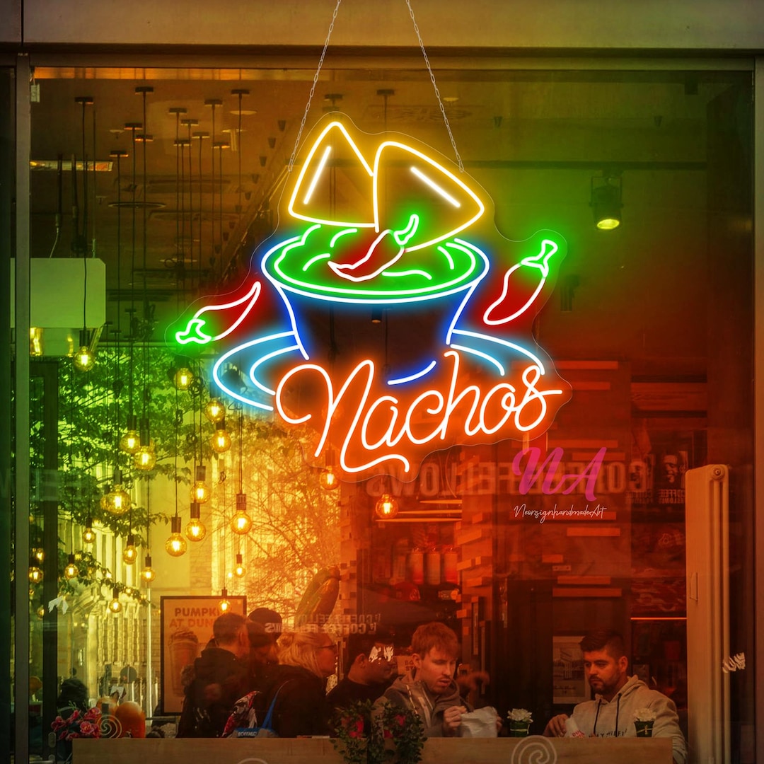 Nachos Neon Sign: Mexican Restaurant Decor Wall Light - Etsy