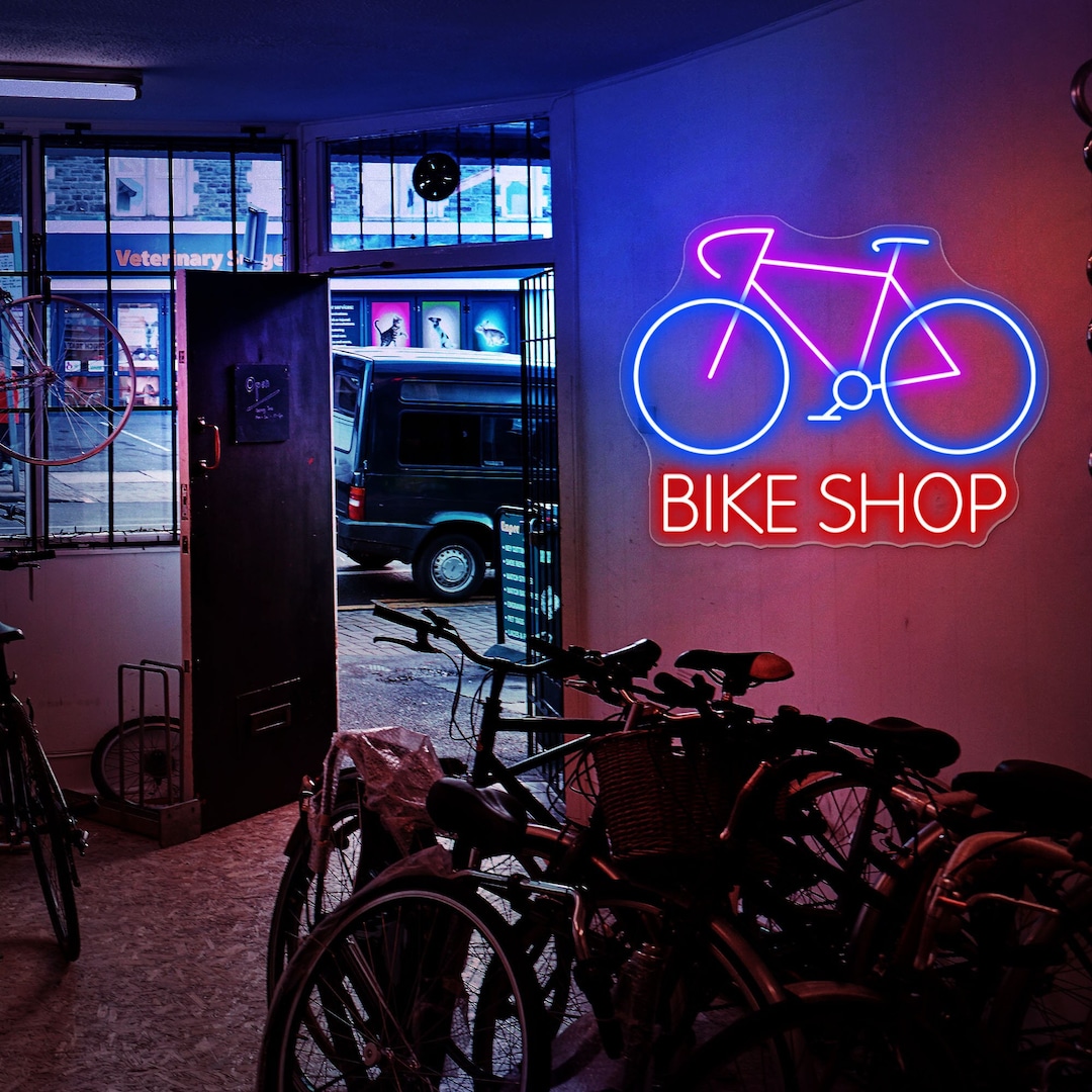 Custom Bike Sign Bicycle LED Neon Sign Bicycle Wall Decor - Etsy