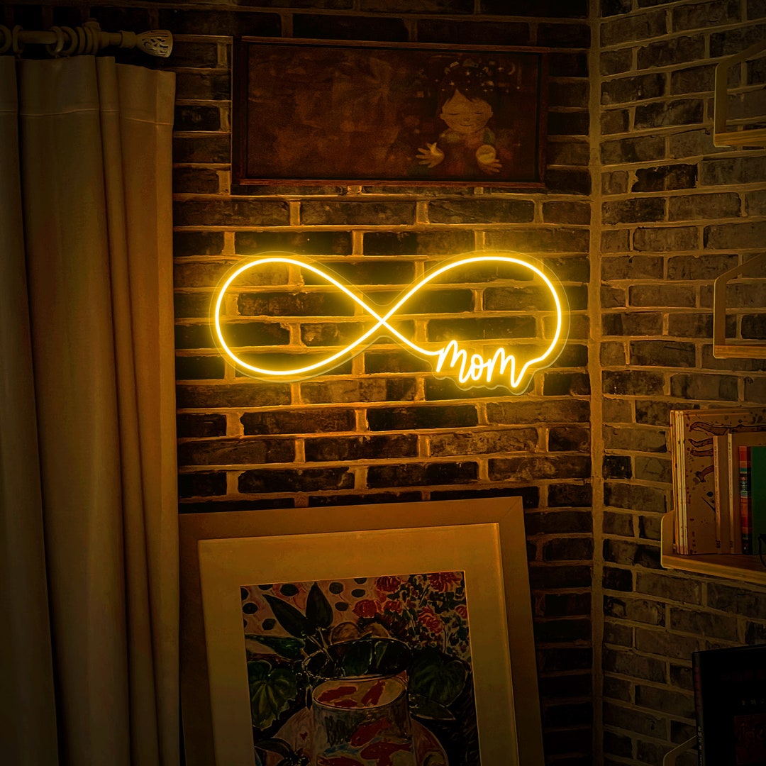 Handmade Infinity Neon Sign: Custom LED Light, Mother Gift - Etsy
