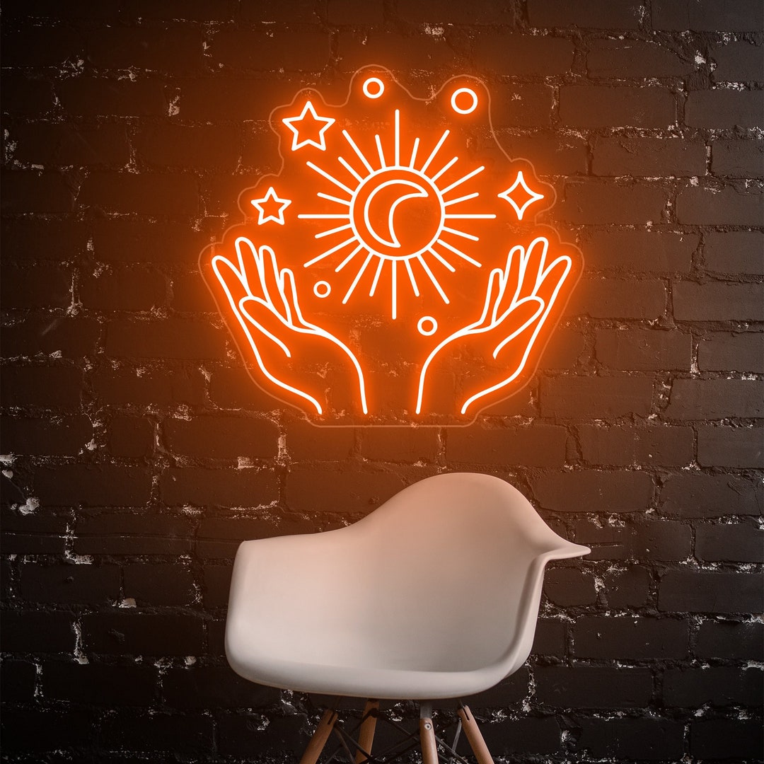 Galaxy Moon and Star Neon Sign Planet Neon Sign Galaxy Neon - Etsy