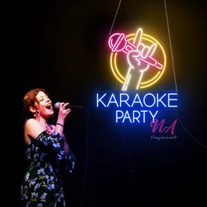 Karaoke Party Led Sign Karaoke Night Neon Sign Karaoke Room Sign Custom ...