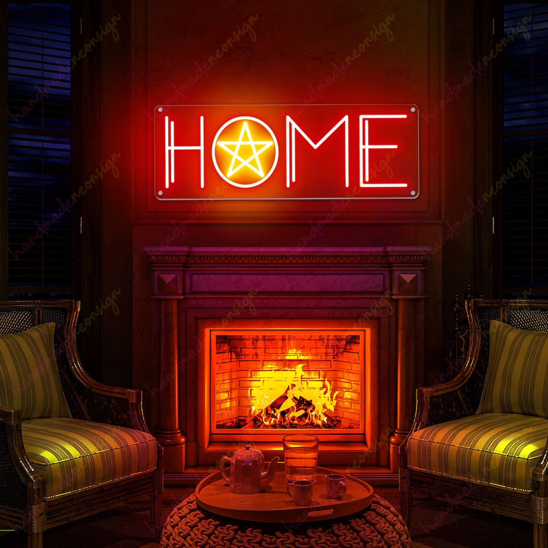 Home Pentagram Neon Sign, Gothic Star Led Light Decor, Pentacle Led ...