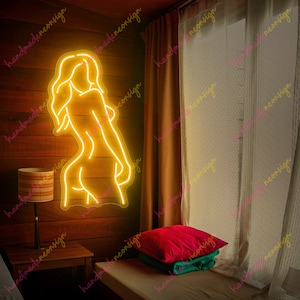 Woman Body Neon Sign, Custom Neon Sign, Woman Body Led Light, Lady Neon ...