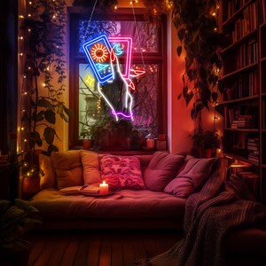Tarot Readings Neon Sign, Astrology Tarot Sign, Tarot Card Reading ...