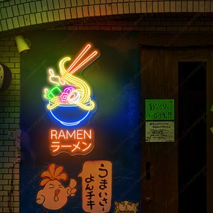 Japanese Restaurant Neon Sign, Delicious Flying Noodles, Japanese Ramen ...