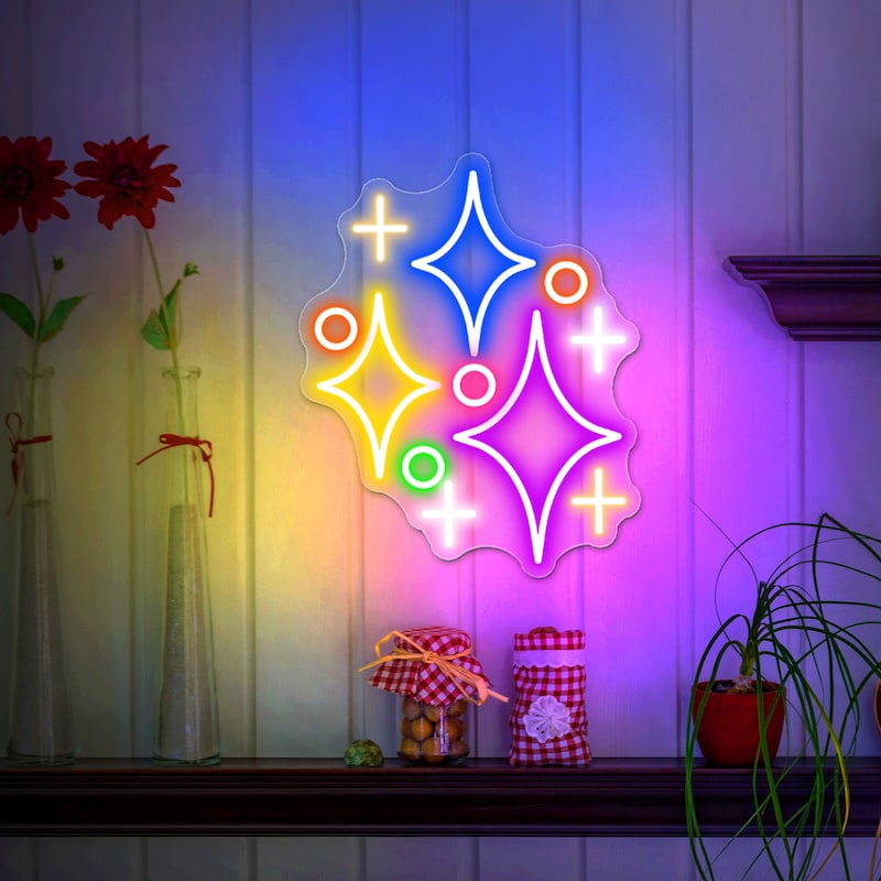 Neon Stars - Etsy