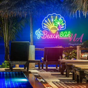 Beach Bar LED Neon Sign: Waterproof Outdoor Party Decor - Etsy