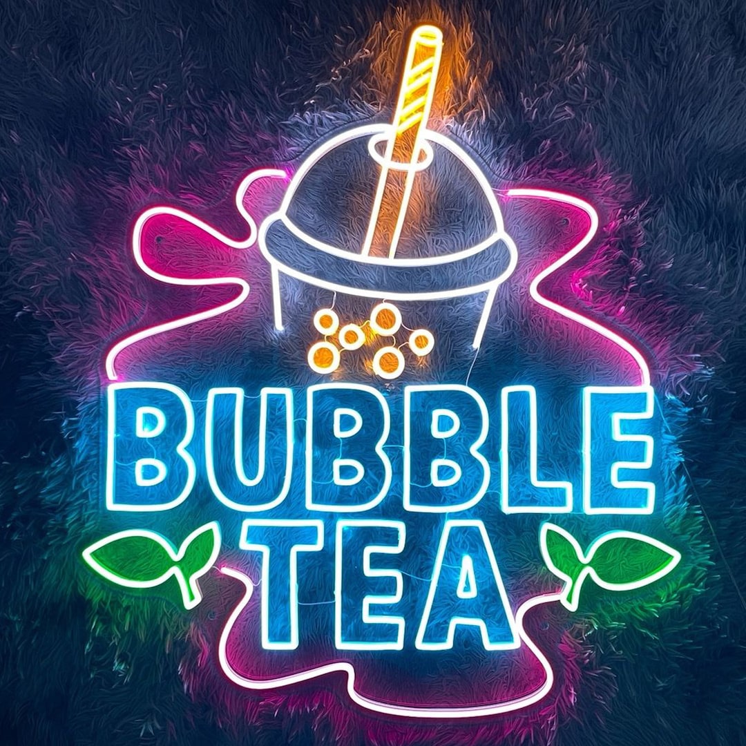 Bubble Tea Neon Sign, Milk Tea Led Sign, Birthday Gifts,neon Sign Boba ...