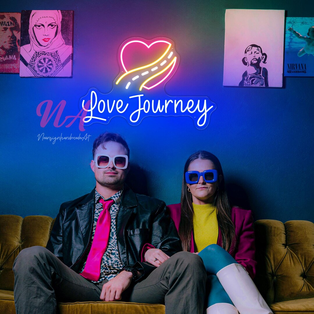 Love's a Journey Neon Sign, Custom Neon Sign, Love Sign, Personalized ...