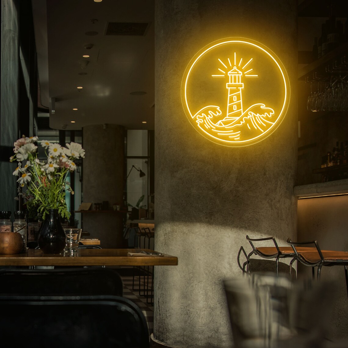 Lighthouse Neon Sign Custom Neon Sign Lighthouse Led Sign - Etsy