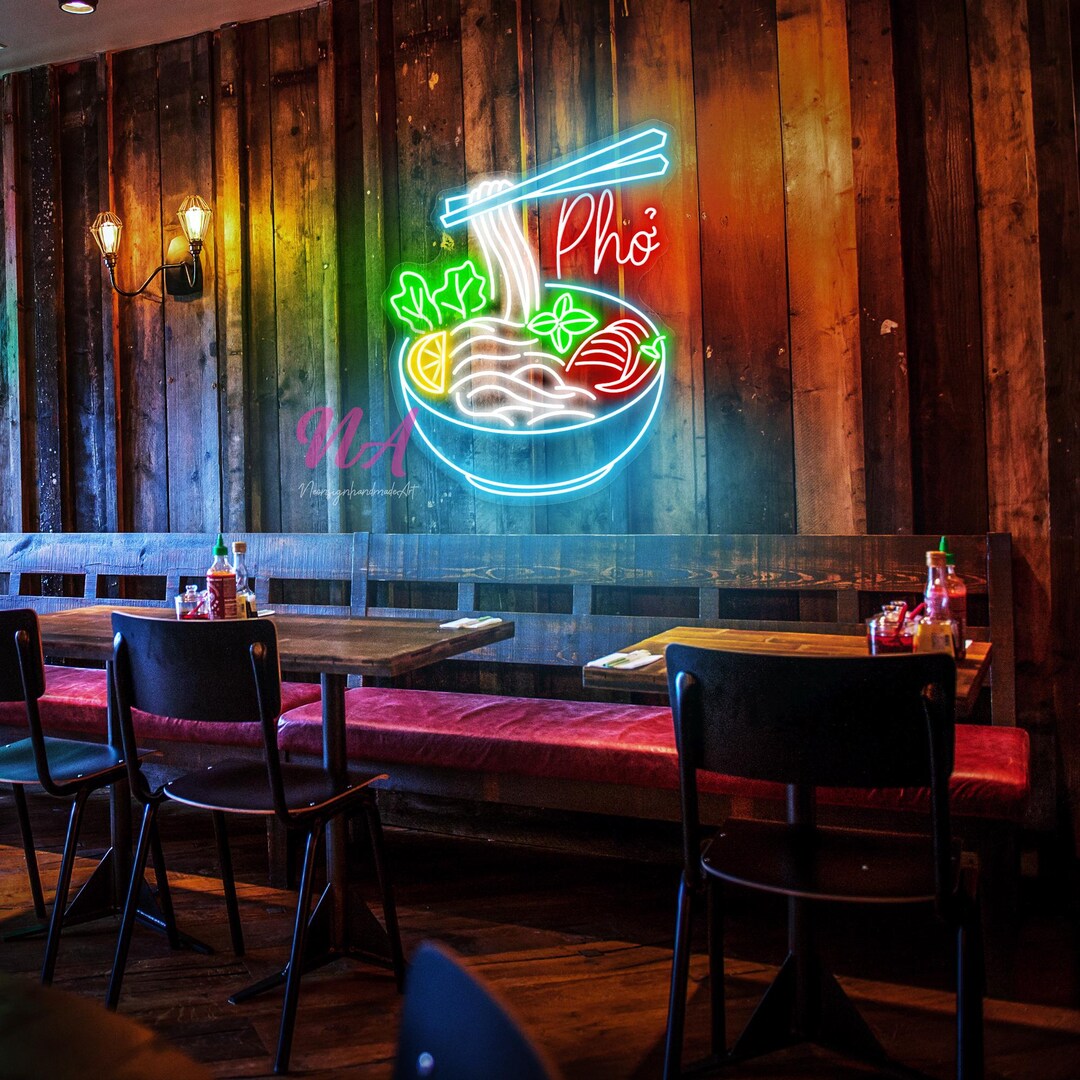 Pho Neon Sign: Vietnamese Restaurant Decor, Kitchen Wall Art - Etsy