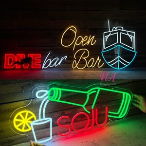 Summer Cocktail Neon Sign, Bar Neon Sign, Party Led Sign, Cocktail ...