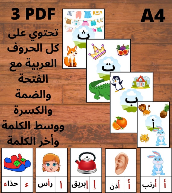 Arabic Alphabet Flash Cards Printable Alphabet Letters - Etsy