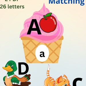 Cupcake Alphabet, Printable Matching Activity, 26 Letters From A-Z ...