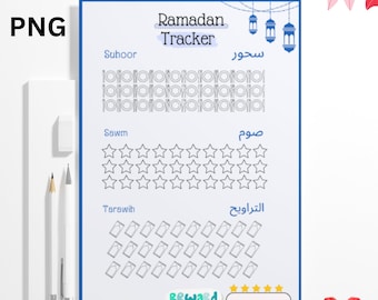Ramadan Tracker, Ramadan Tracker for Girls and Boys Template, Printable ...