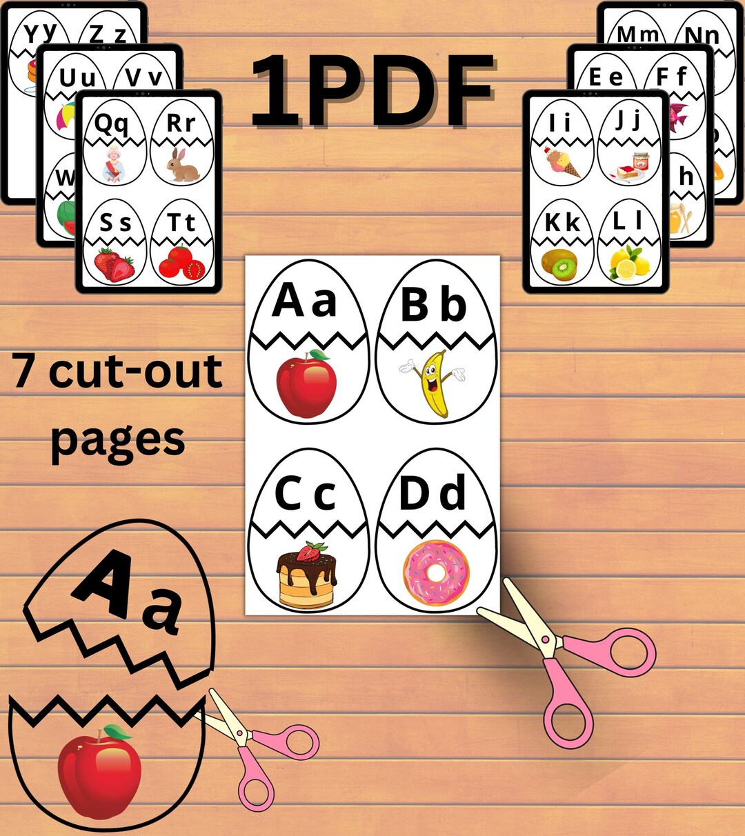 Eggs Alphabet Puzzle, 26-letter/ Picture Matching Game - Etsy