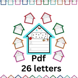 Alphabets House, ABC Letters Practice Booklet, English Alphabet ...