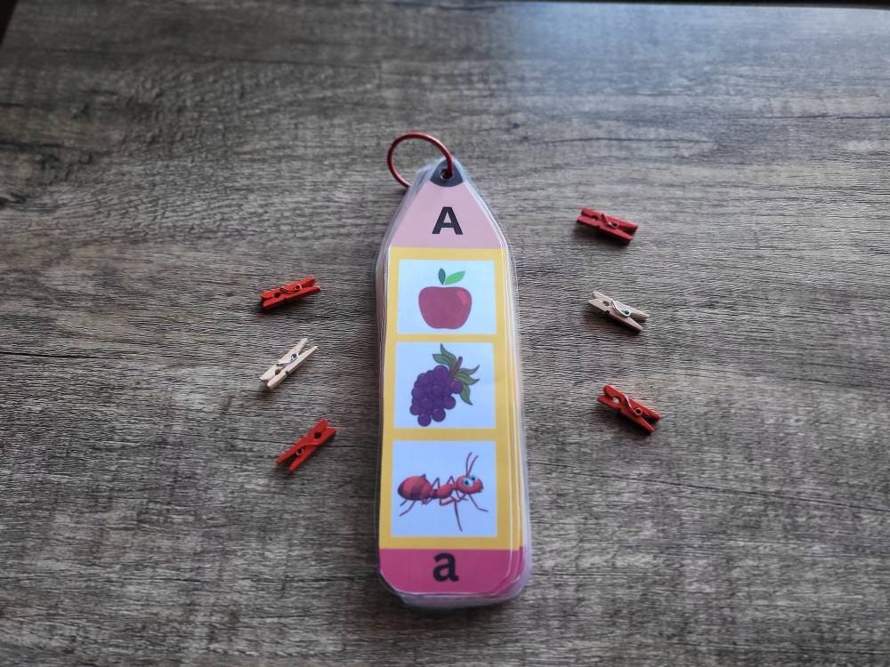 Beginning Sounds Clip Pencils, ABC Printable, Phonics Activity ...