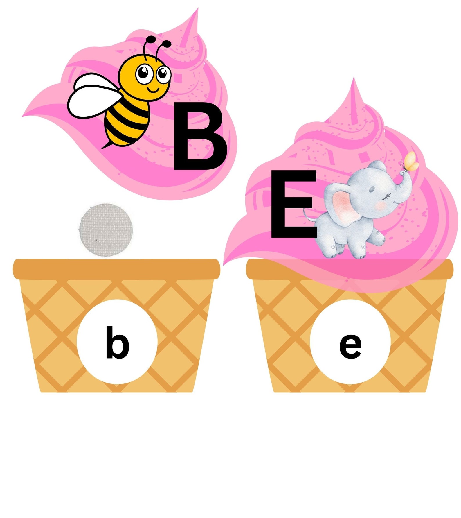 Cupcake Alphabet, Printable Matching Activity, 26 Letters From A-Z ...