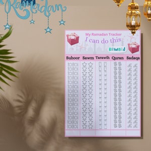 Ramadan Tracker, Ramadan Tracker for Girls and Boys Template, Printable ...