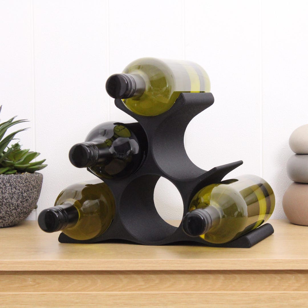 Modern Pyramid Wine Rack: Countertop 6-bottle Display - Etsy