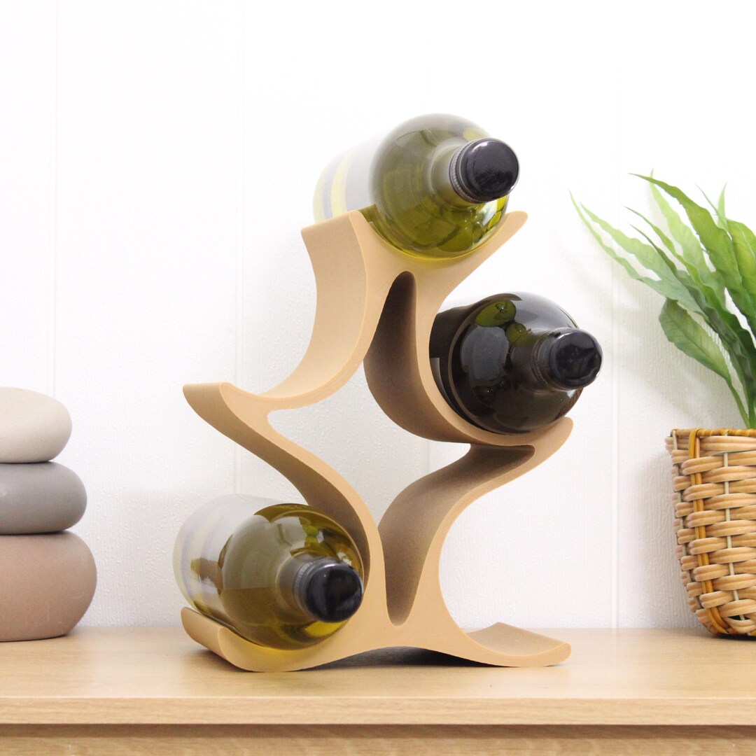 Celeste Wine Rack: Asymmetrical 5-bottle Countertop Display - Etsy ...