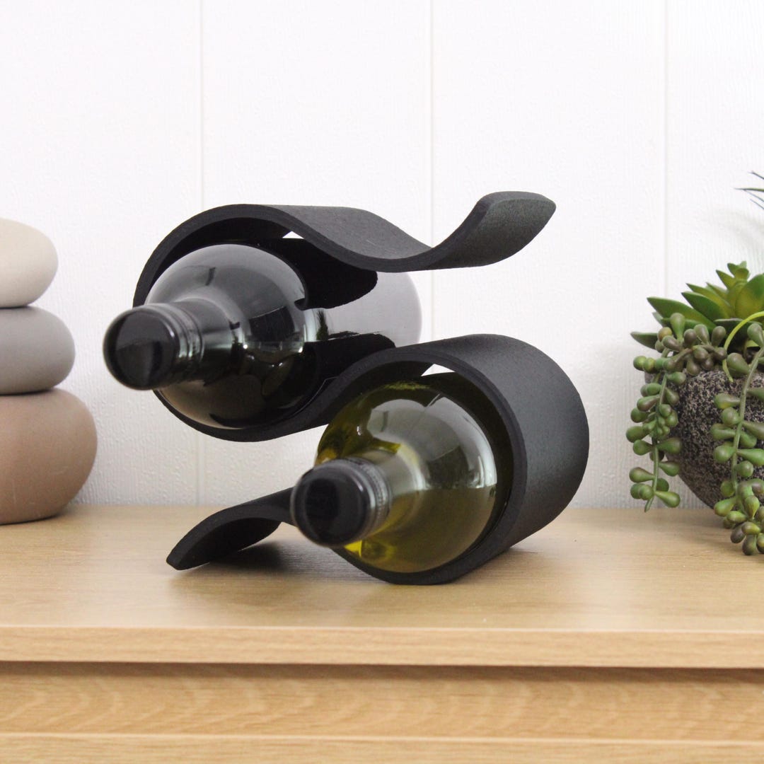 Mini Wavy Wine Rack, Small 2 Bottle Wine Stand Home Organisation - Etsy