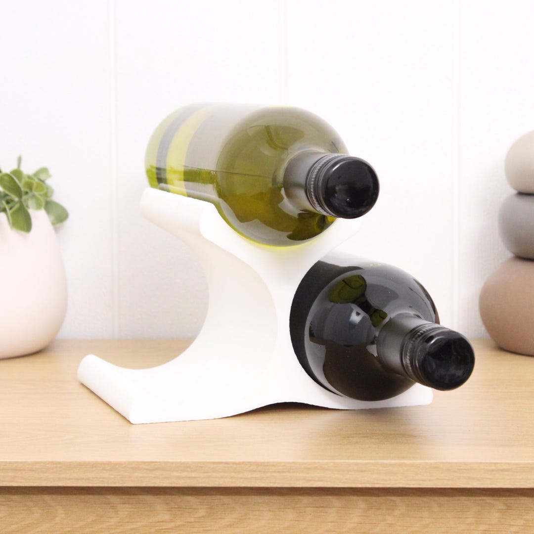 Countertop Wine Rack, Modern Pyramid Counter 3 Bottle Wine Stand ...