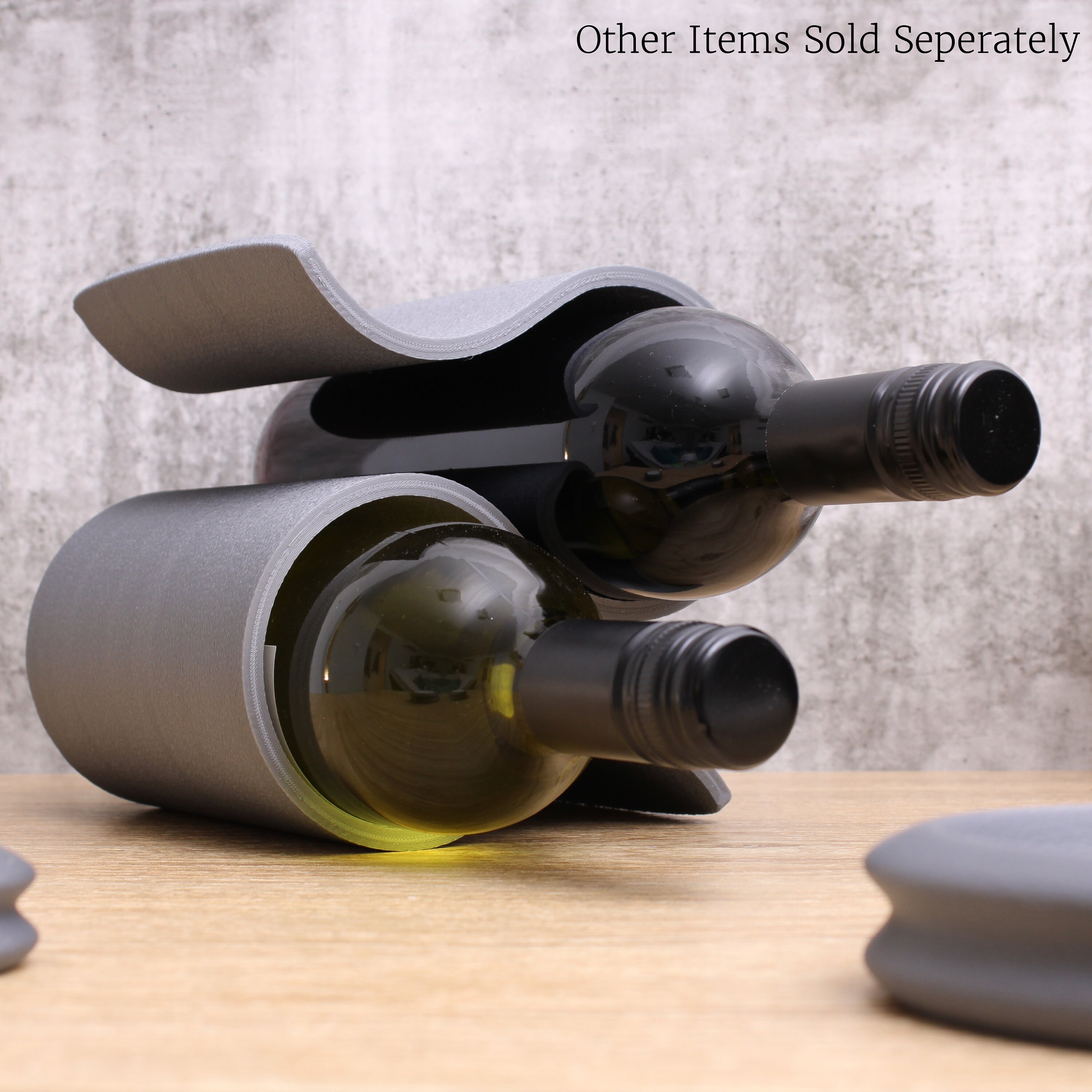 Mini Wavy Wine Rack Small 2 Bottle Wine Stand Home - Etsy