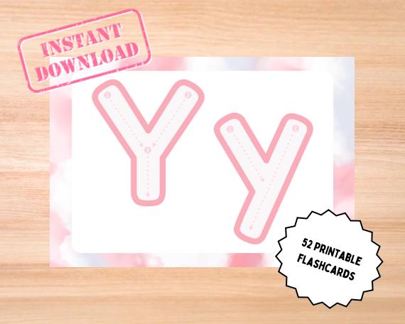 Printable Alphabet Letter Tracing Flash Cards for Kids With Uppercase ...