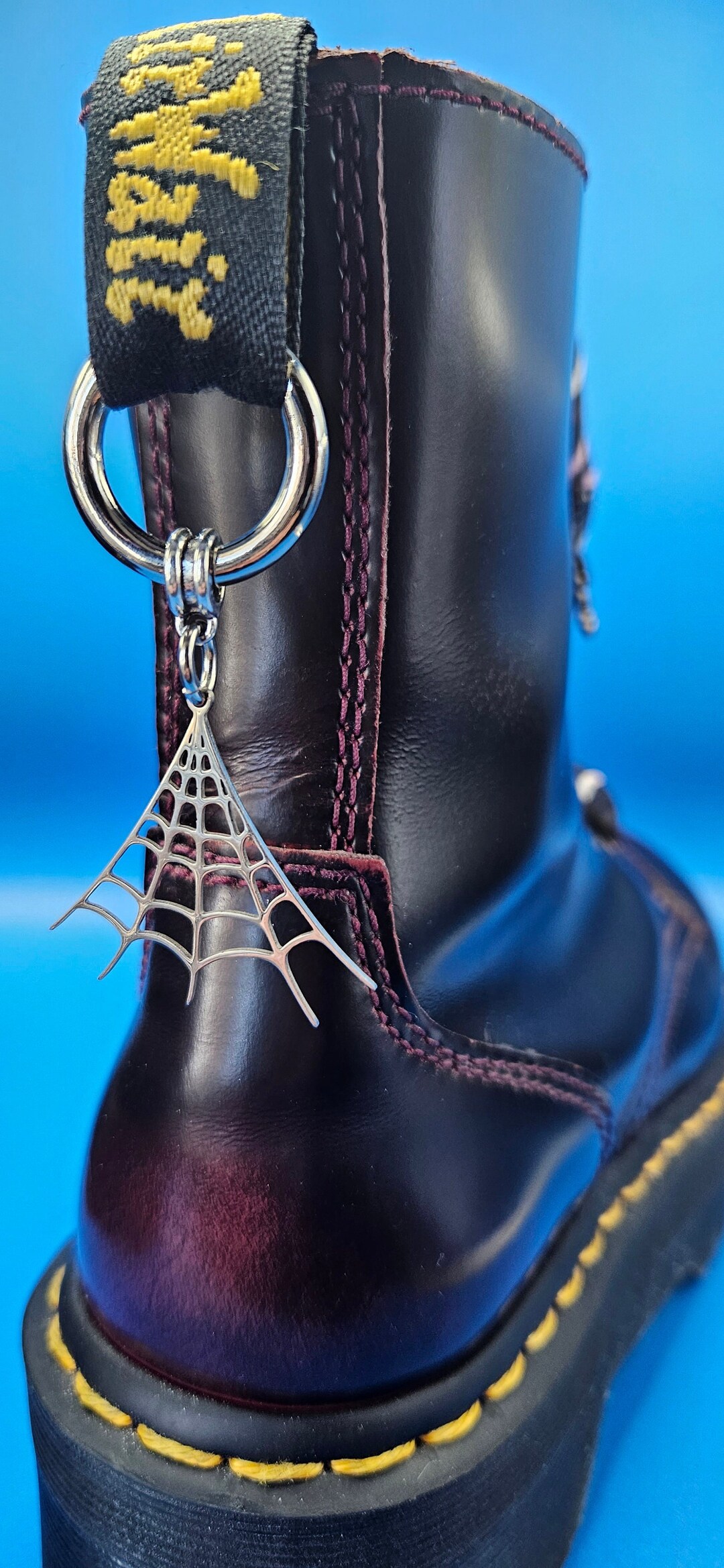 Cute and Creepy Cobwebby Boot Charm for Your Dr Martens Boots. - Etsy
